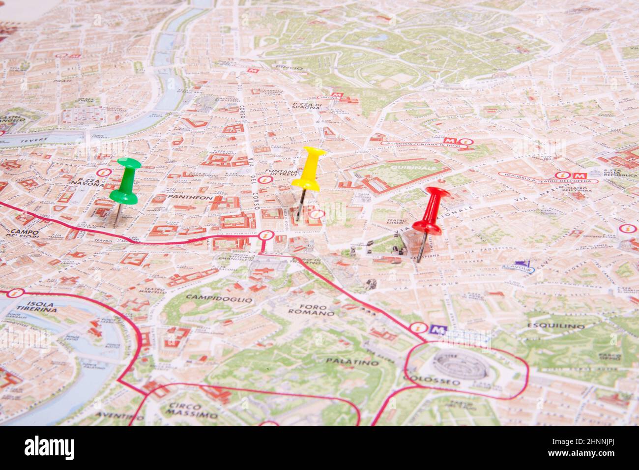 The Rome map Stock Photo - Alamy