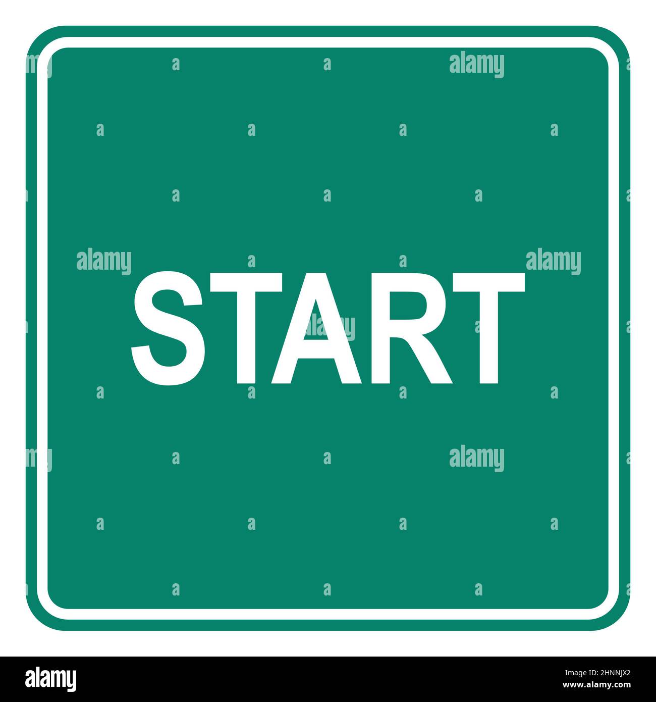 Start and road sign Stock Photo - Alamy