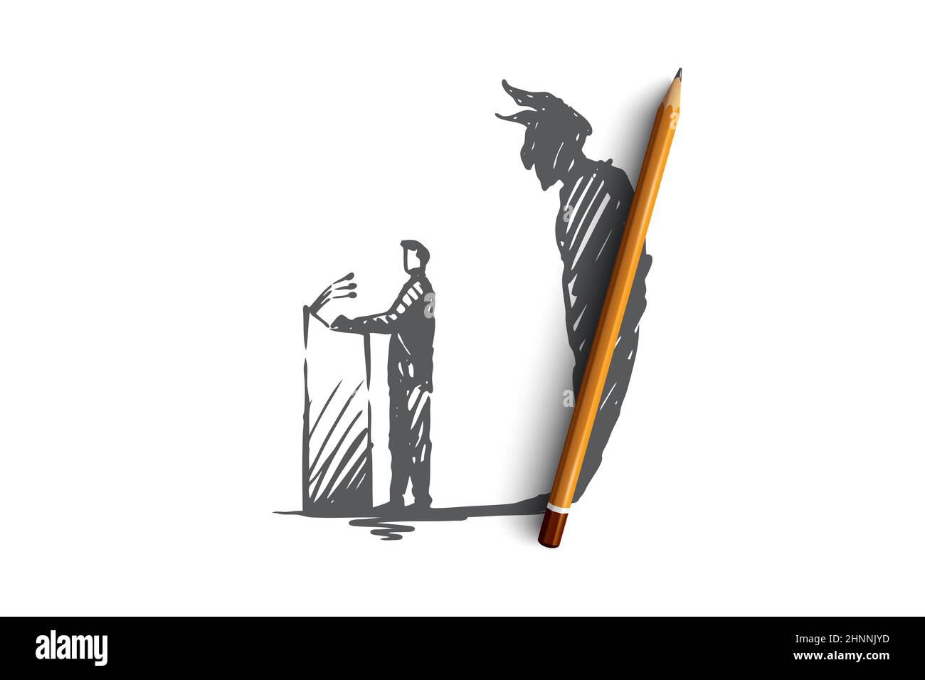 Politician, debate, elections vector concept. Politician speaking from ...