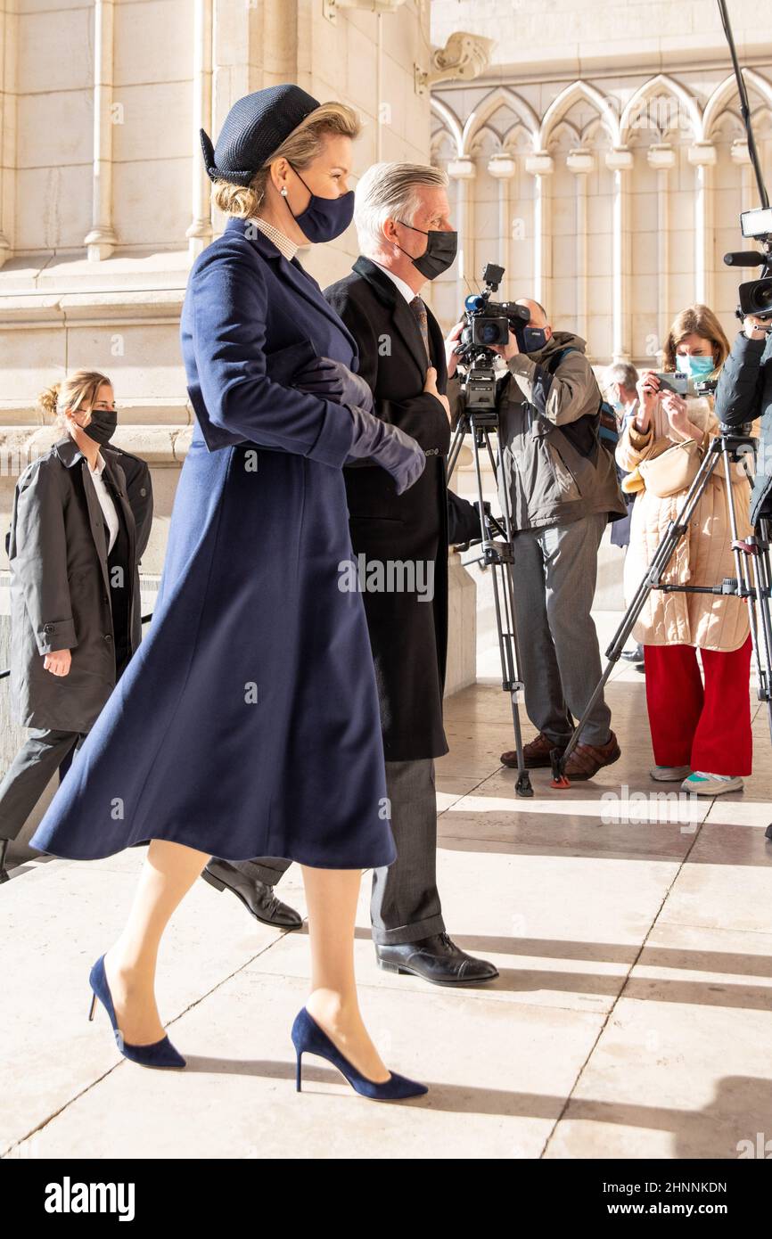 Queen Mathilde and King Filip (Philippe) during the annual Eucharistic ...