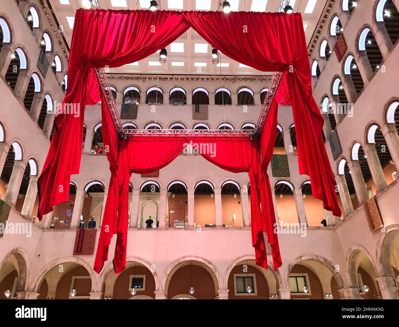 Indoor view of the Fondaco dei Tedeschi, a historic palazzo on the ...