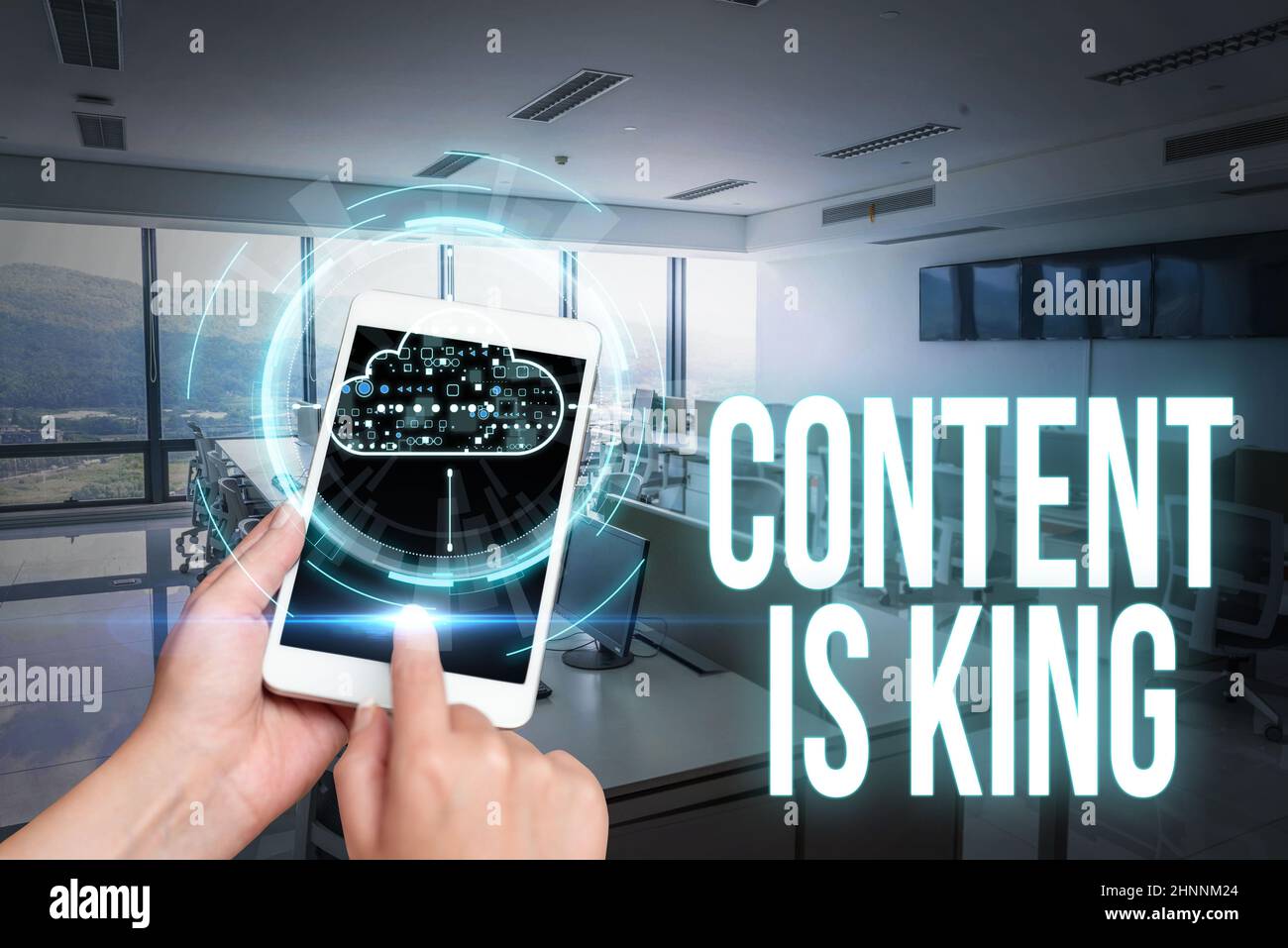 Inspiration showing sign Content Is King, Internet Concept marketing ...
