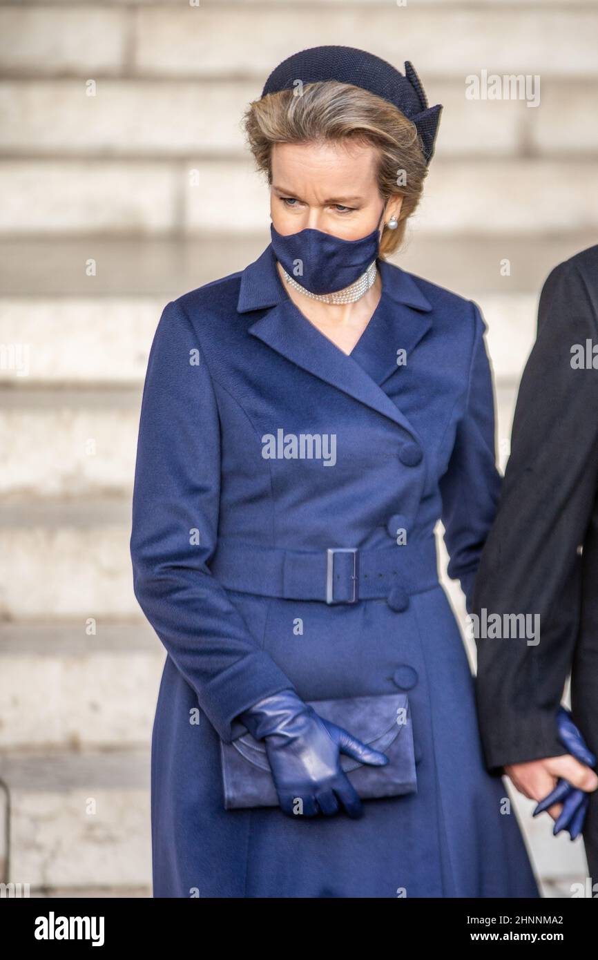 Queen Mathilde during the annual Eucharistic celebration in memory of ...