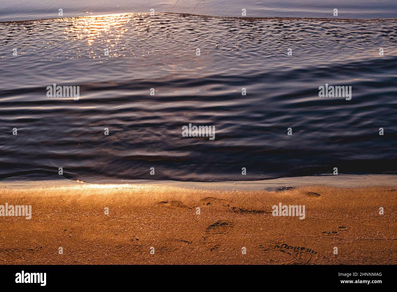 Landing stage at sunset Stock Photo - Alamy