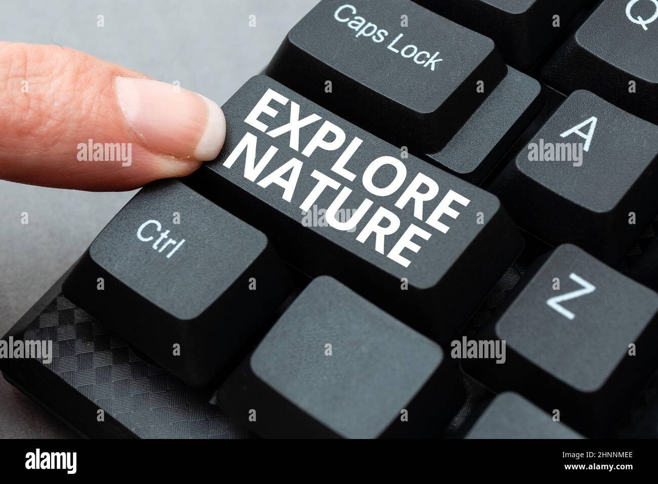Conceptual display Explore Nature, Internet Concept Discovering the ...
