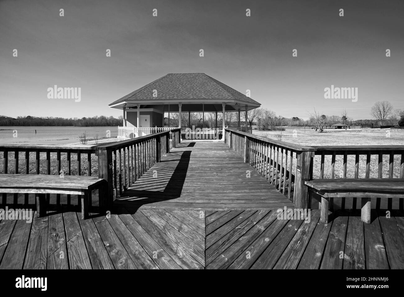 Blue sky view green Black and White Stock Photos & Images - Alamy