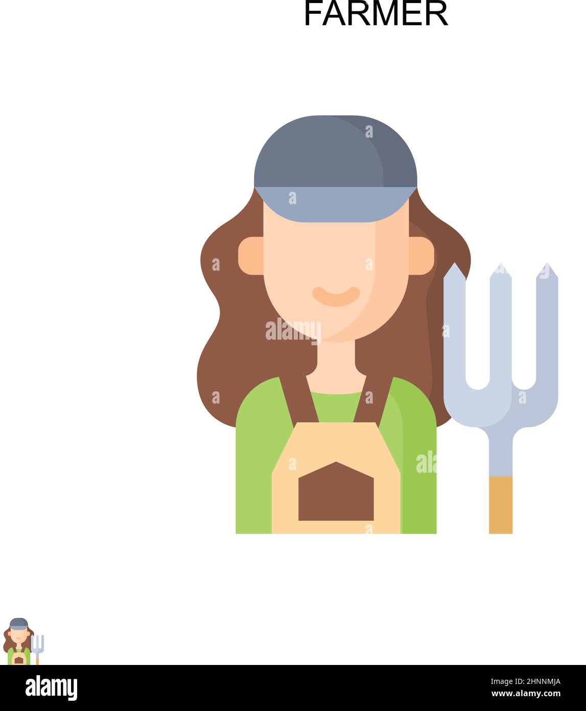 Farmer Simple vector icon. Illustration symbol design template for web ...