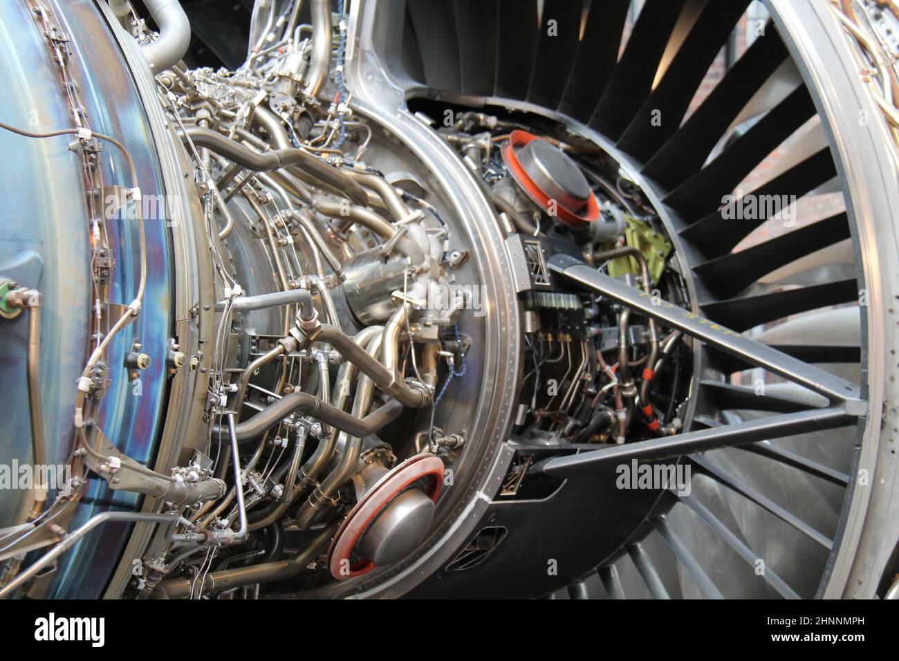 The Internal Workings of a Large Aircraft Jet Engine Stock Photo - Alamy