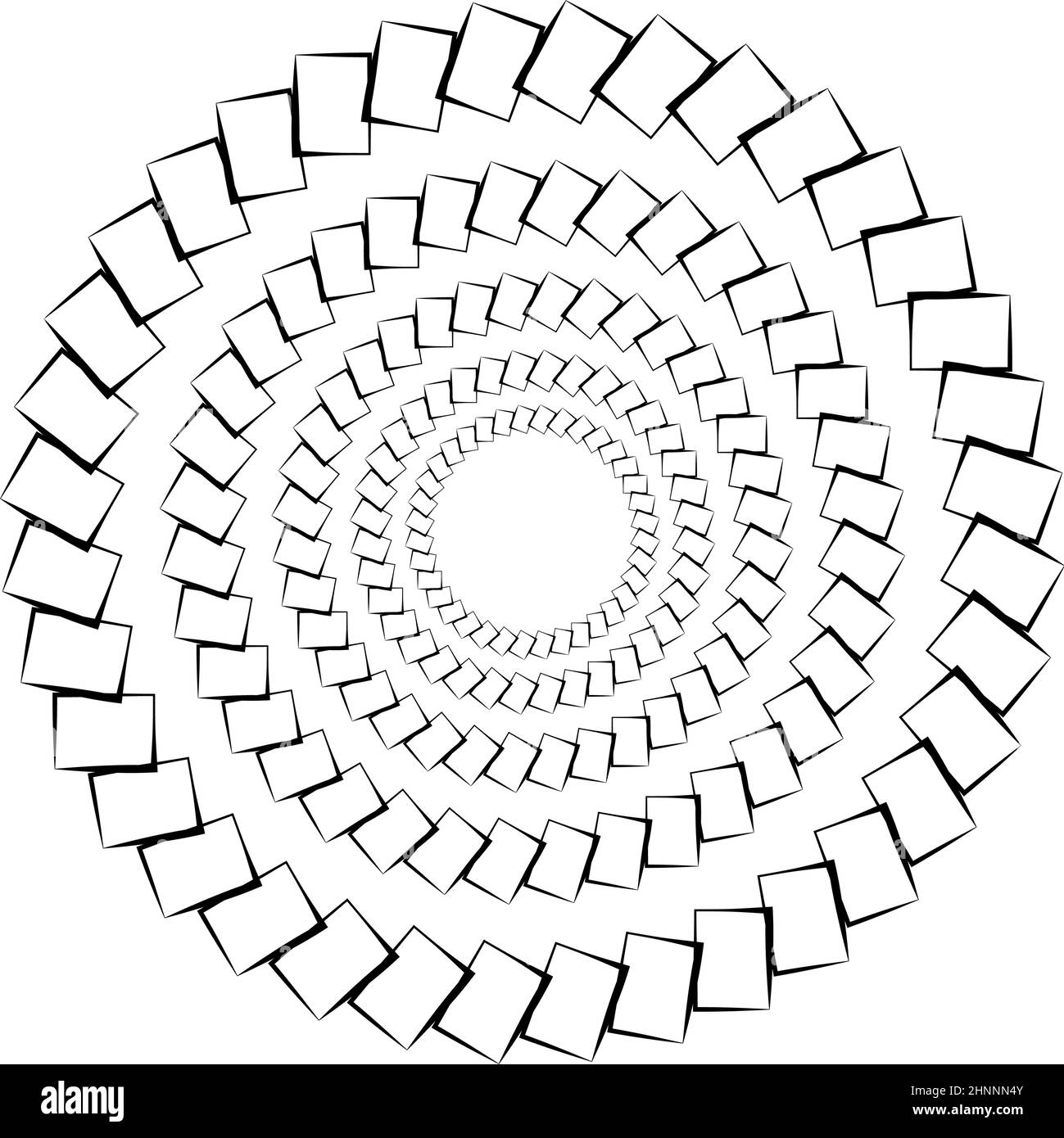 Abstract circular, radial geometric vector element, icon, illustration ...