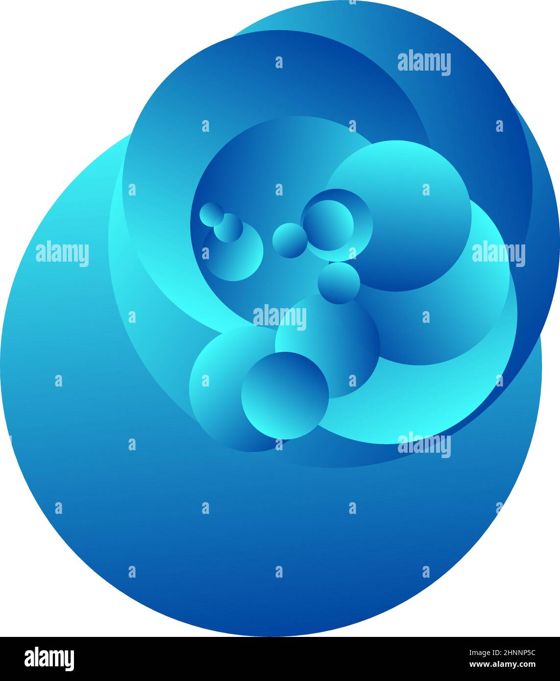 Geometric circle design shape with random shaded, gradient fill - stock ...