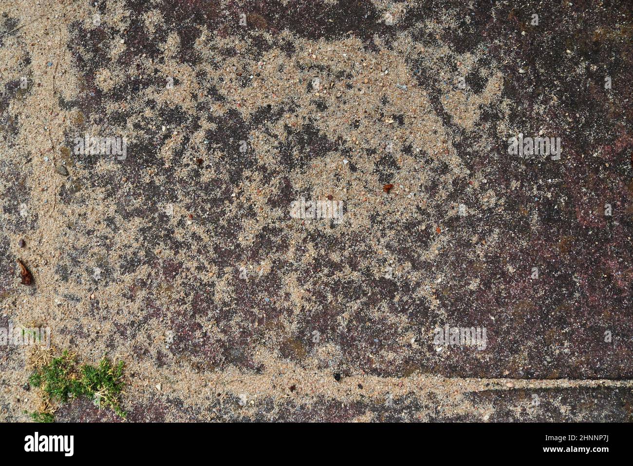 Detailed close up view on a brown sand ground texture in high ...