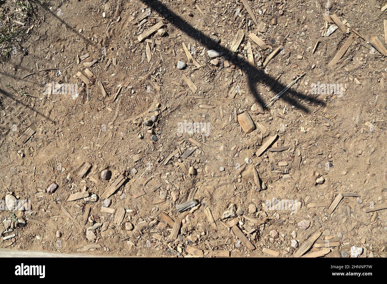 Detailed close up view on a brown sand ground texture in high ...