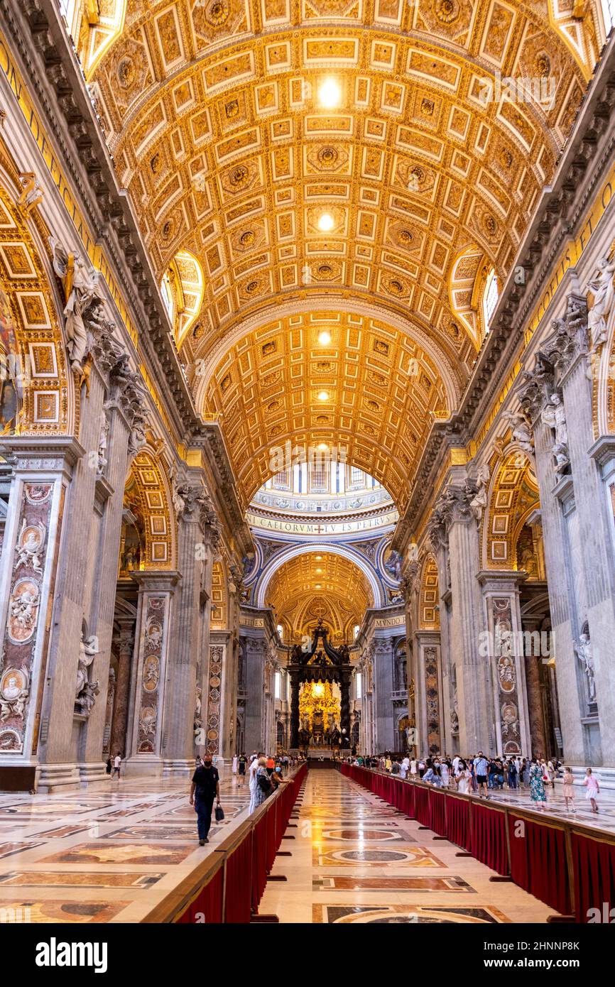 Inside The St Peter s Basilica In The City Of Vatican Stock Photo Alamy Inside The St Peter s Basilica In The City Of Vatican Stock Photo Alamy