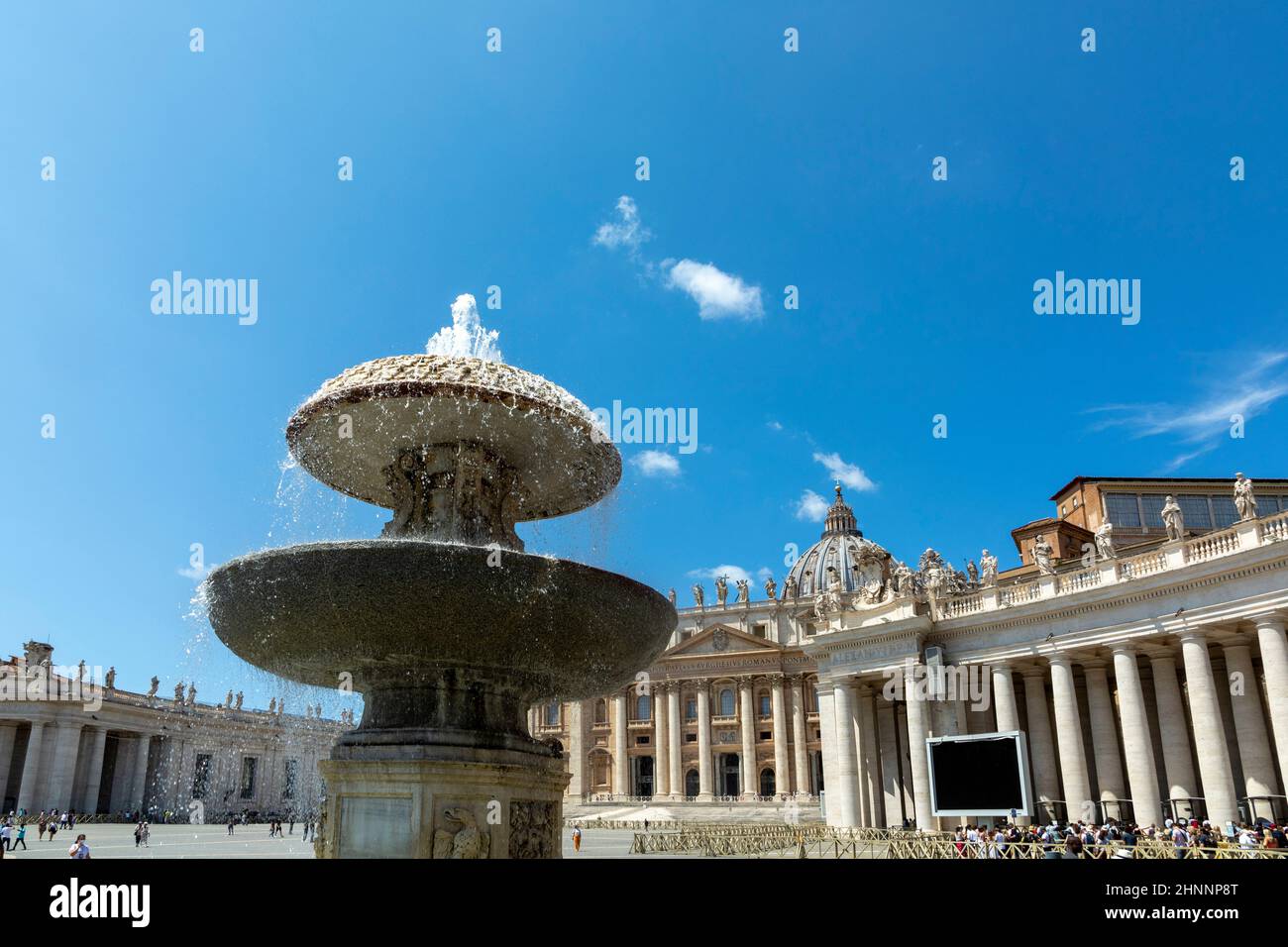 people at St. Peter's square in the Vatican queue up to enter the ...