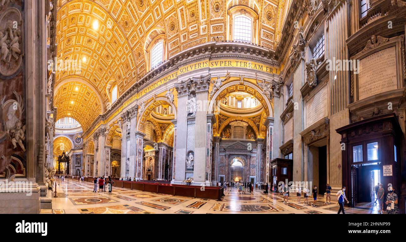 Inside the St Peter's basilica in the city of Vatican Stock Photo - Alamy