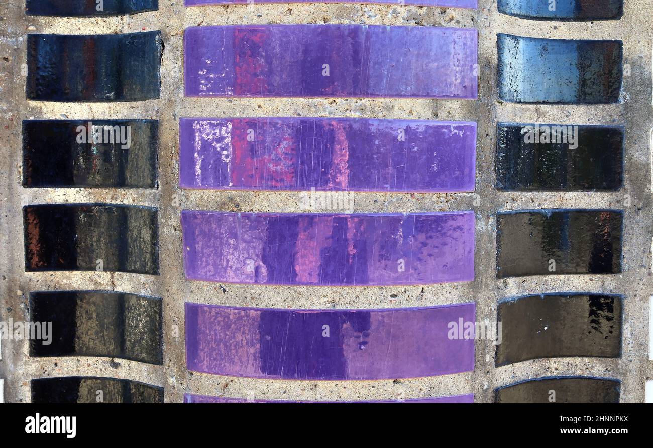 Detailed close up texture on structured floor tiles on a ground Stock ...