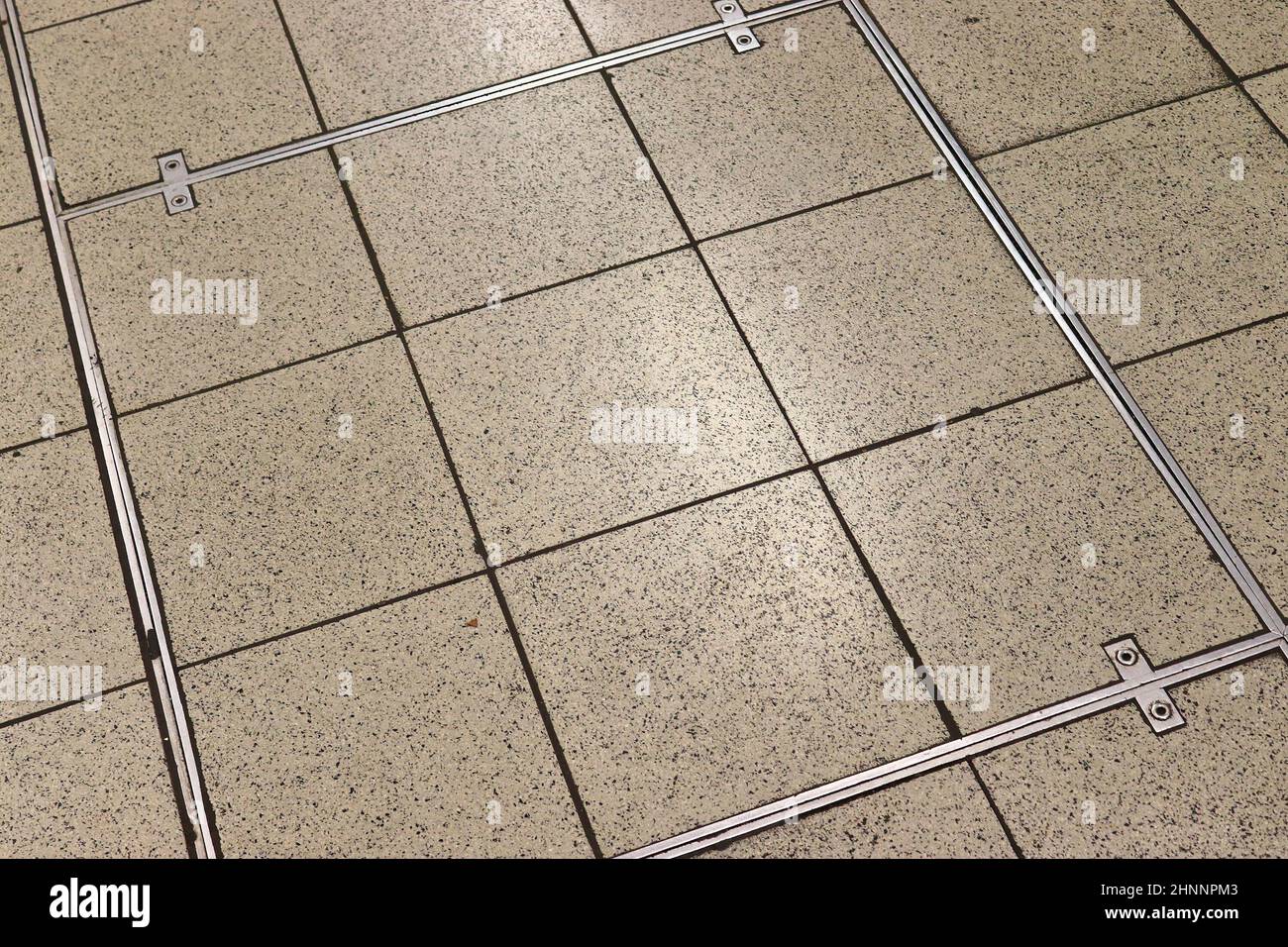 Detailed close up texture on structured floor tiles on a ground Stock ...