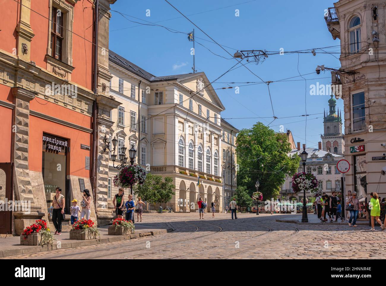 Market square in Lviv, Ukraine Stock Photo - Alamy