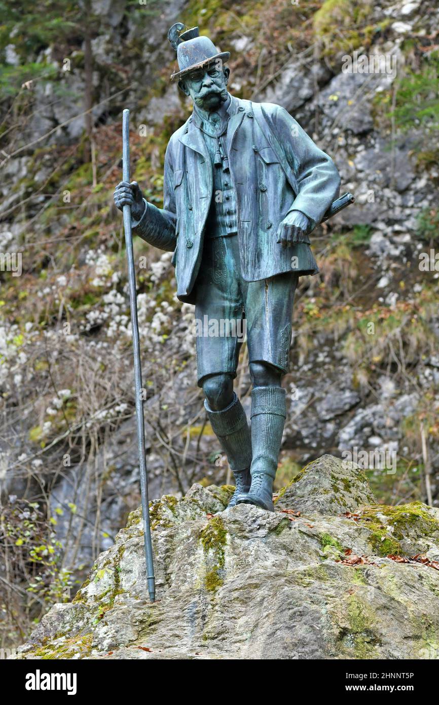 Das Kaiser-Standbild in Bad Ischl, Salzkammergut, Oberösterreich ...