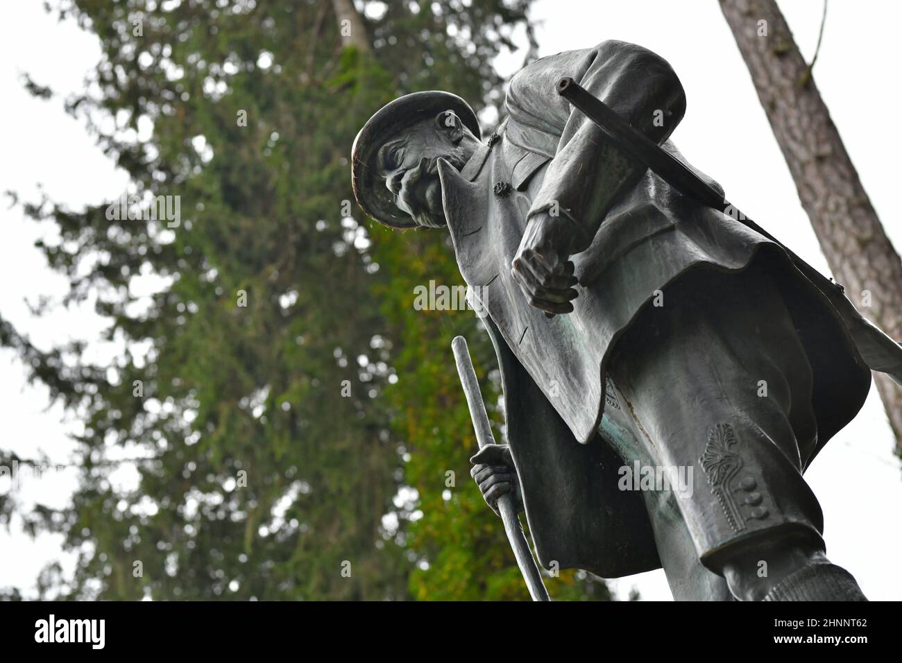 Das Kaiser-Standbild in Bad Ischl, Salzkammergut, Oberösterreich ...