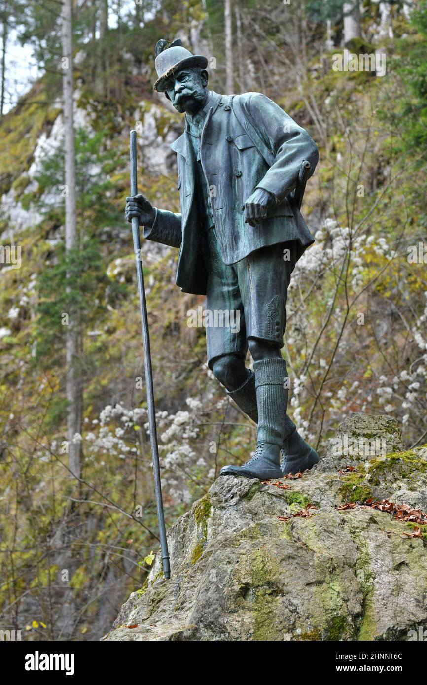Das Kaiser-Standbild in Bad Ischl, Salzkammergut, Oberösterreich ...