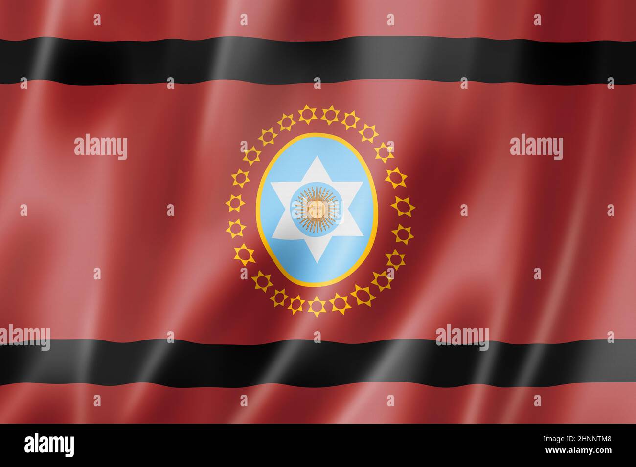 Salta province flag, Argentina waving banner collection. 3D ...