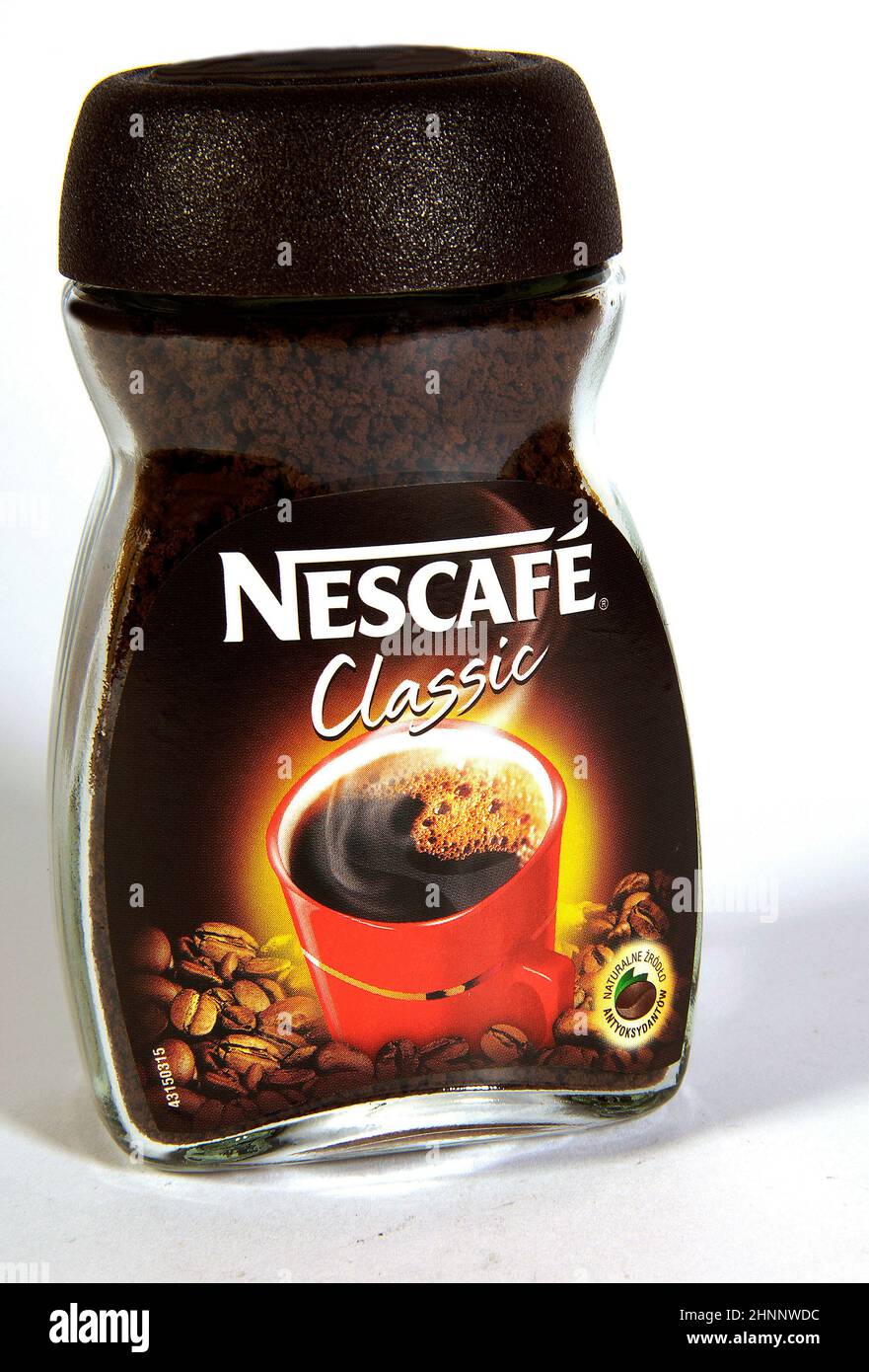nescafe classic coffee on a white background Stock Photo - Alamy