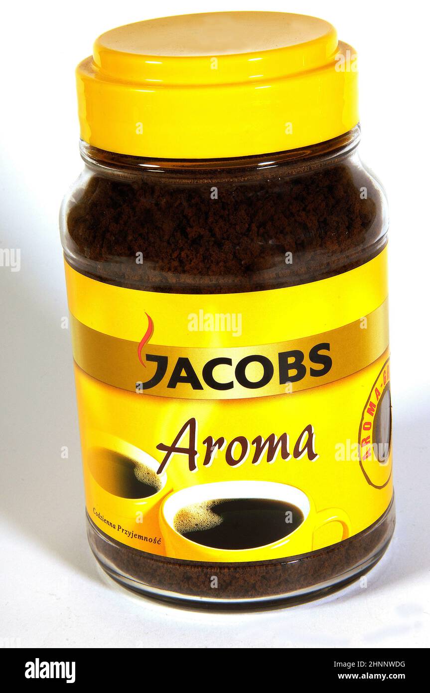 Jacobs aroma coffee on a white background Stock Photo - Alamy