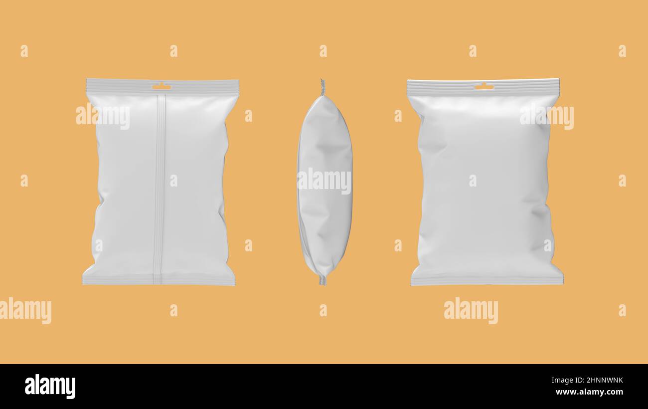 3D rendering of a renderd concept model plastic wrap hanging sack ...