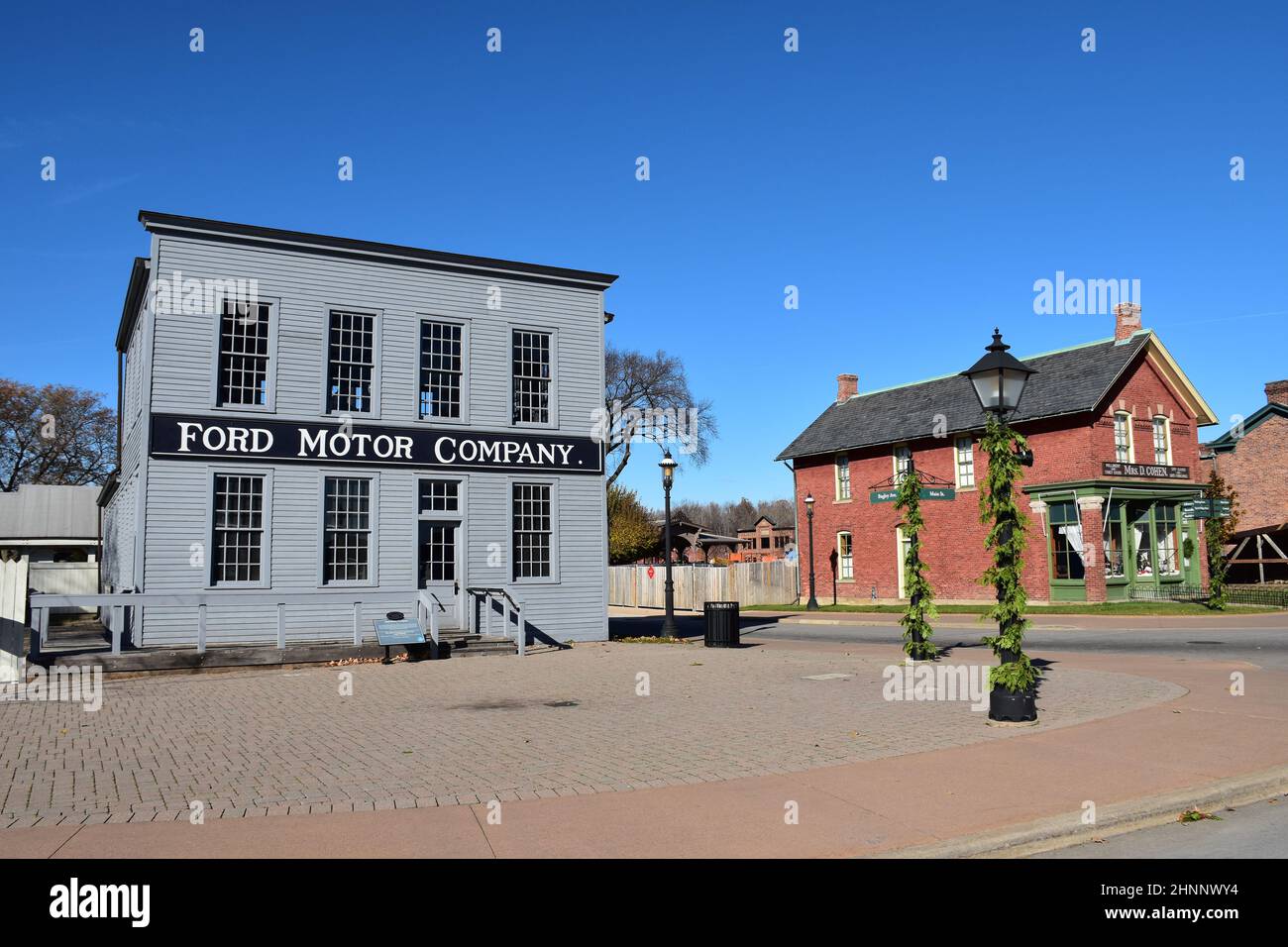 A replica of the first Ford factory on Mack Ave at Greenfield Village ...