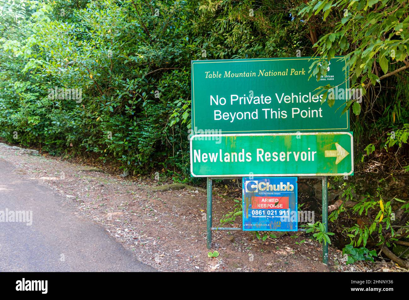 Table Mountain National Park green road information board Stock Photo ...
