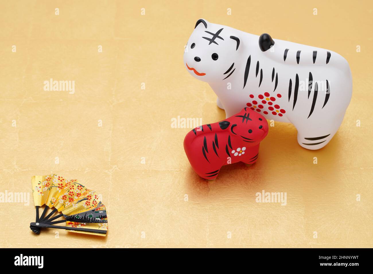 Dolls of Tora Tiger. Japanese new year card. Japanese new year tiger ...
