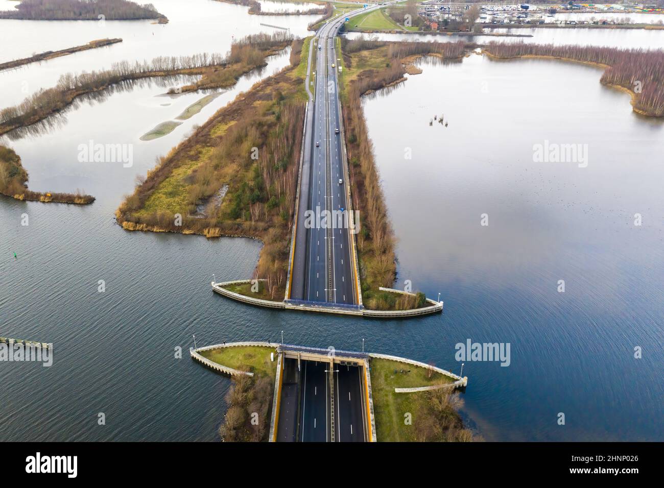 Aquaduct Veluwemeer, The Netherlands Stock Photo - Alamy