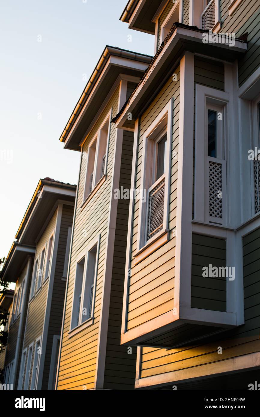 Turkish traditional houses in Istanbul, Turkey Stock Photo - Alamy