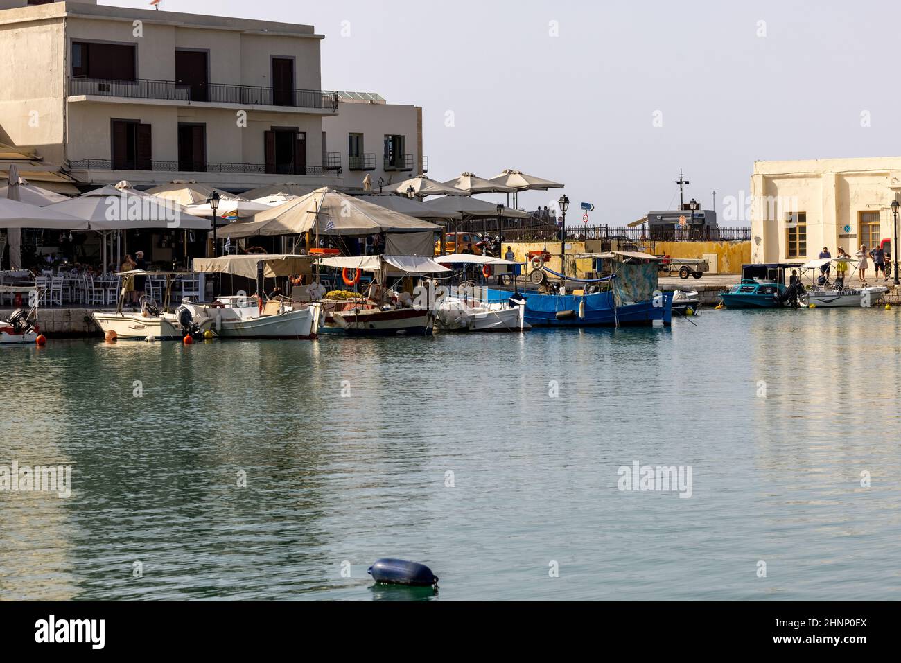 Fishing Boats in the Old Venetian Harbour, Rethymnon Stock Photo - Alamy