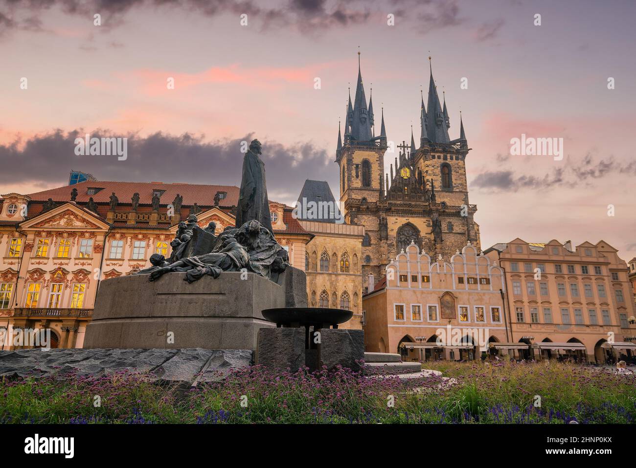 Downtown Prague city skyline, old town cityscape, Czech Republic Stock ...