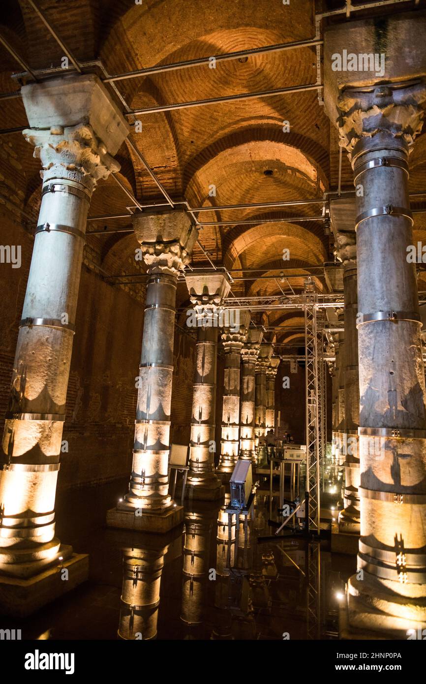 Serefiye Cistern (Theodosius Cistern) in Istanbul, Turkey Stock Photo ...