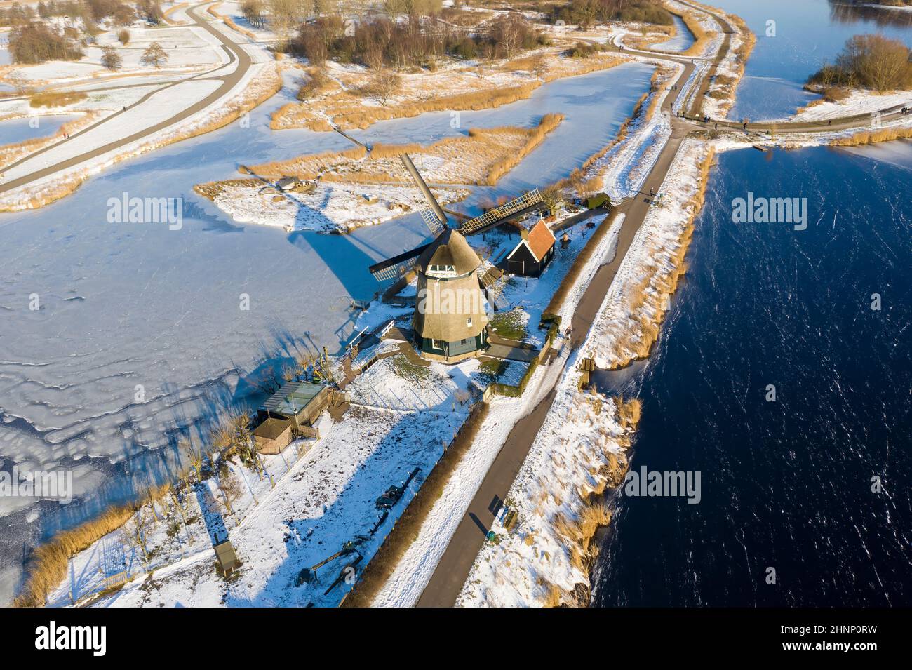 Frozen dutch canals, Amsterdam, the Netherlands Stock Photo - Alamy