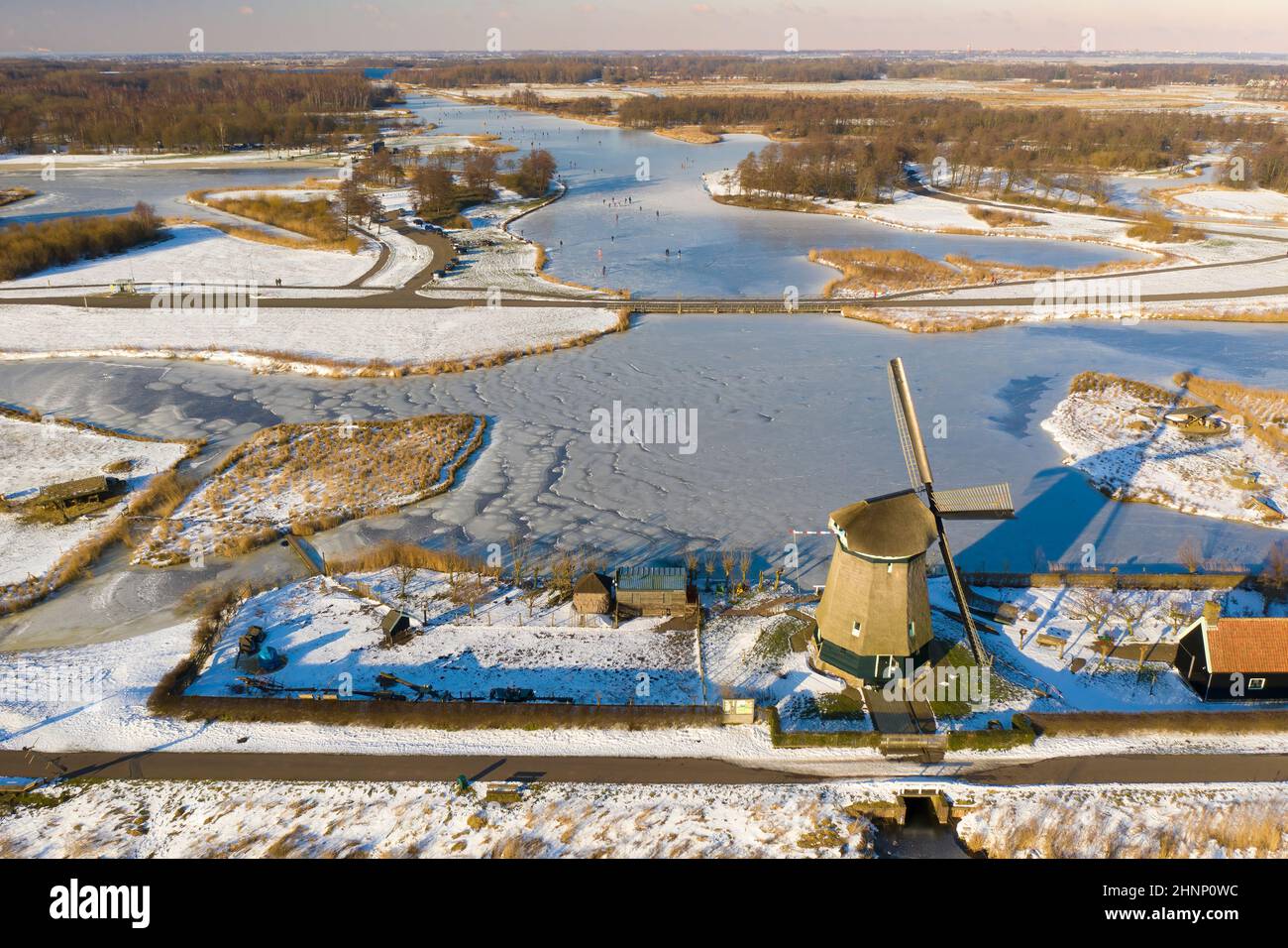 Frozen dutch canals, Amsterdam, the Netherlands Stock Photo - Alamy