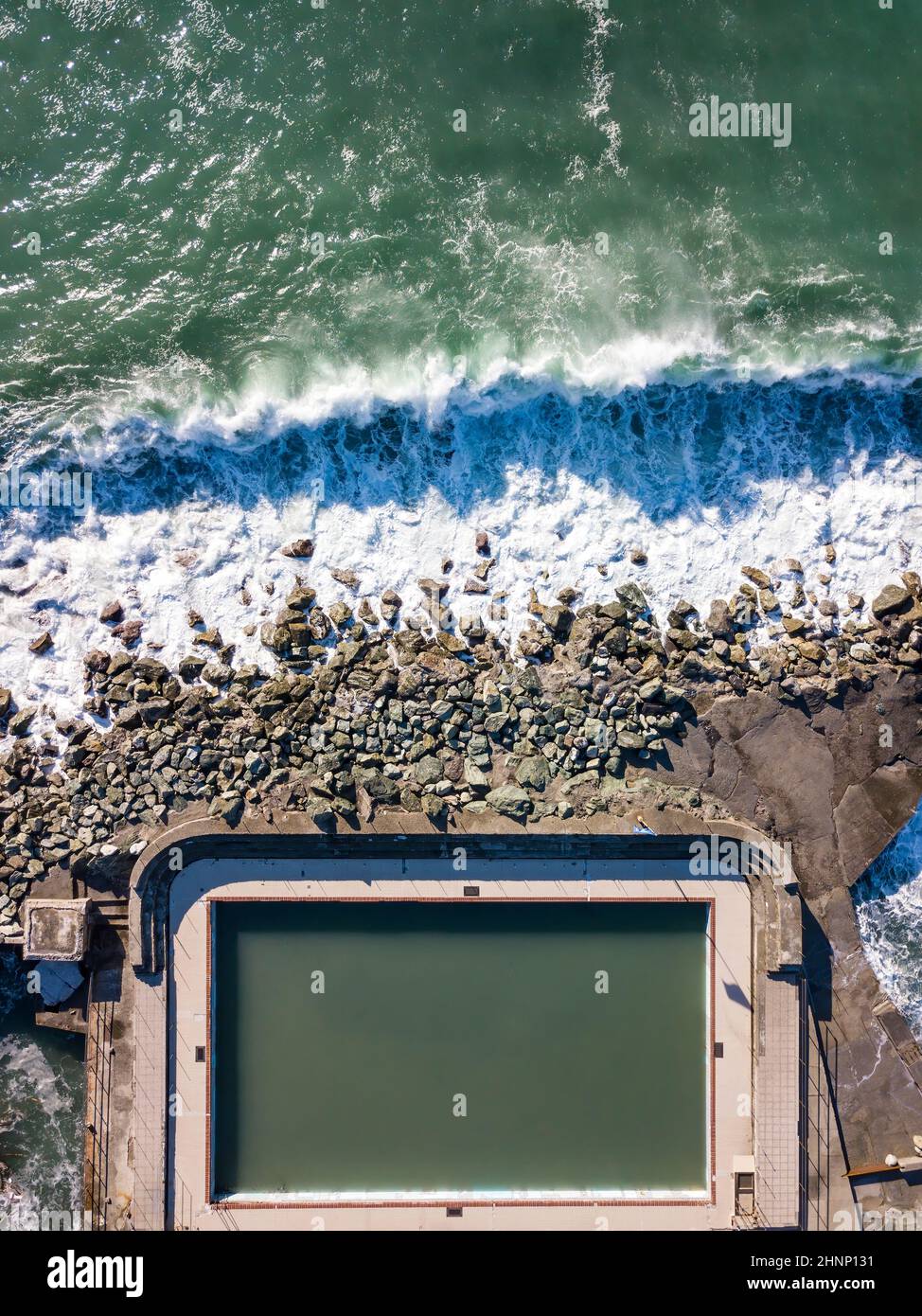 Swimming pool on the beach, Genoa, Italy Stock Photo - Alamy