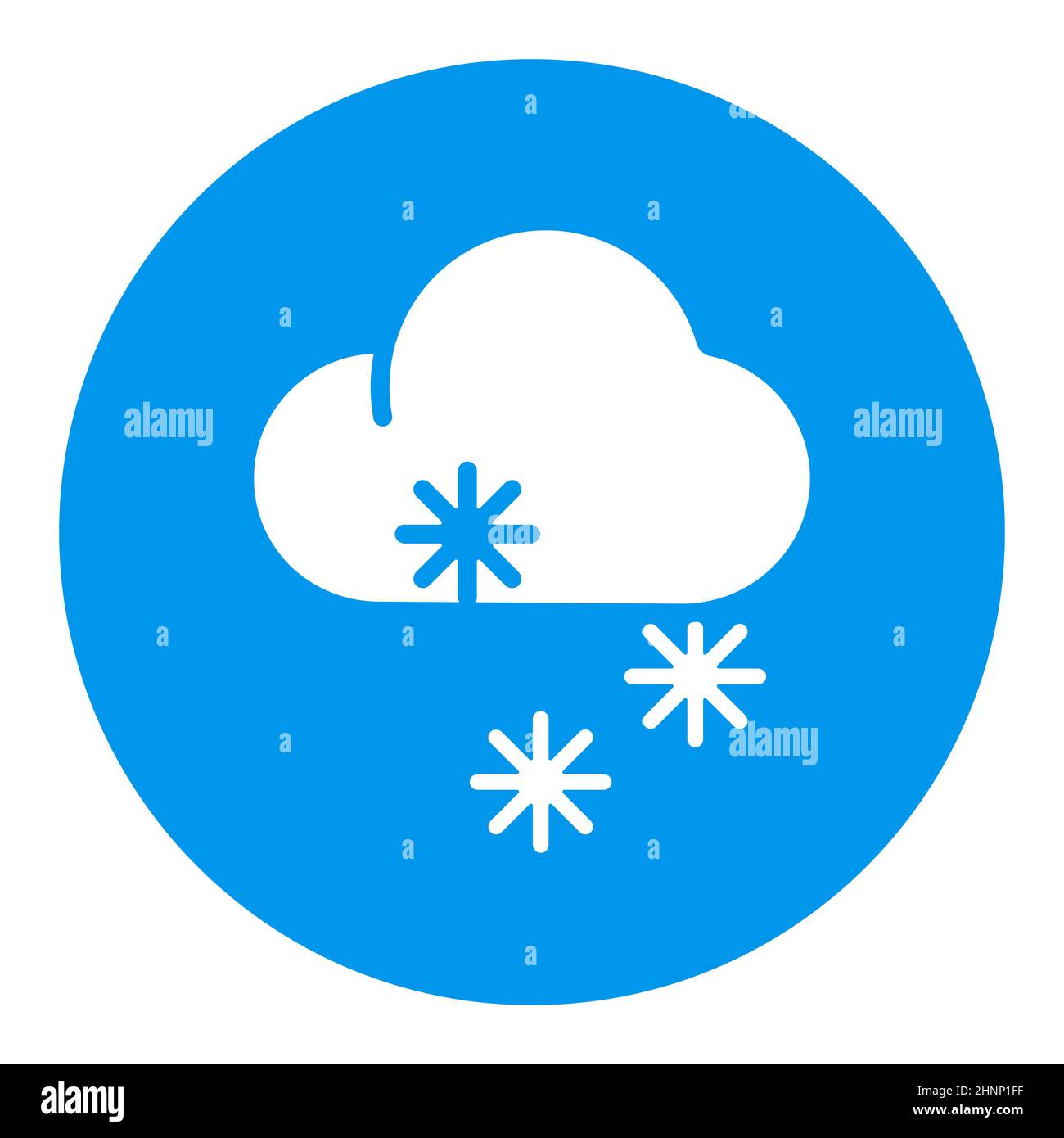 Cloud with snow vector glyph icon. Winter sign. Graph symbol for travel ...