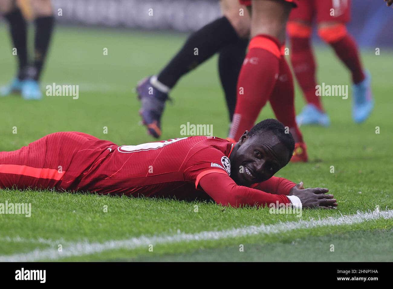 Sadio Mane of Liverpool FC reacts during the UEFA Champions League 2021 ...