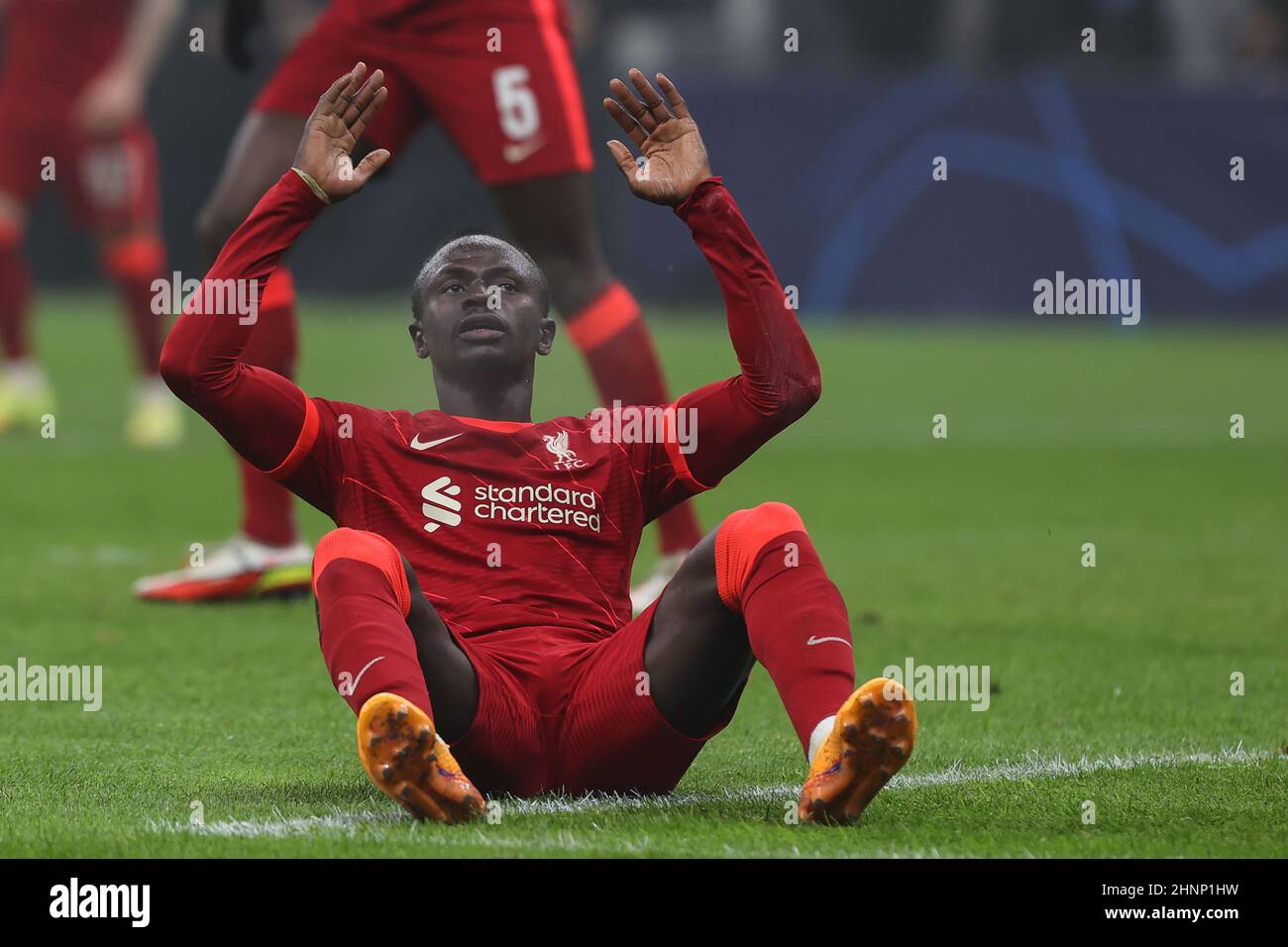 Sadio Mane of Liverpool FC reacts during the UEFA Champions League 2021 ...