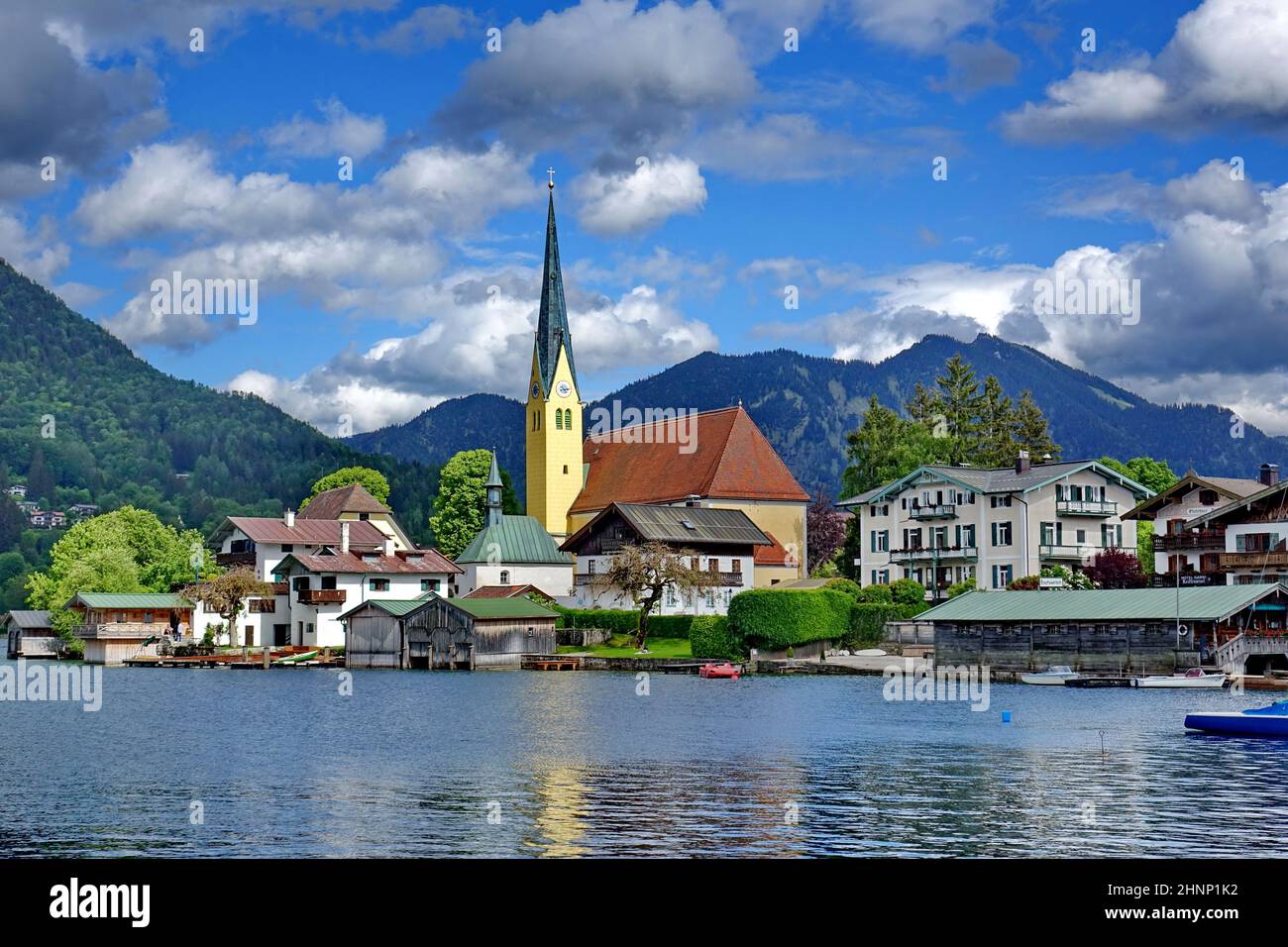 Bavaria, Upper Bavaria, Landkreis Miesbach, Tegernsee, lake Tegernsee ...