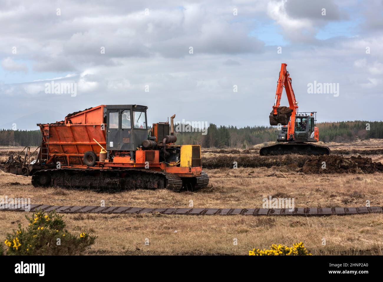 Turf hopper and digger. Chunks of turf are deposited into the feeder ...