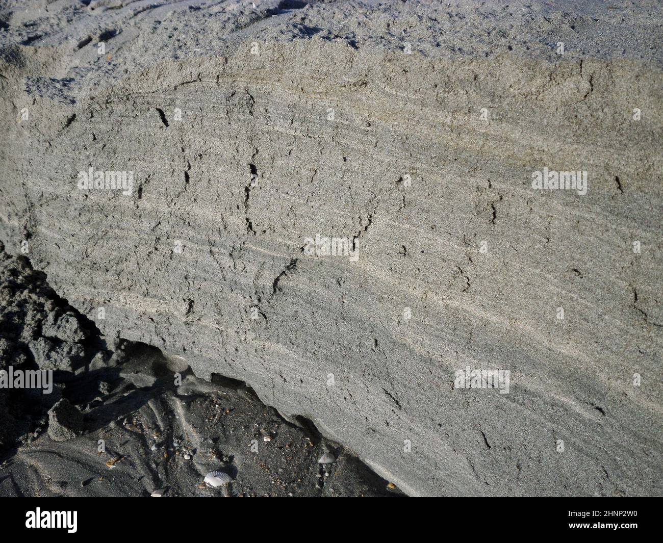 Layers of sea sand. Sandy coast of the Caspian Sea Stock Photo - Alamy