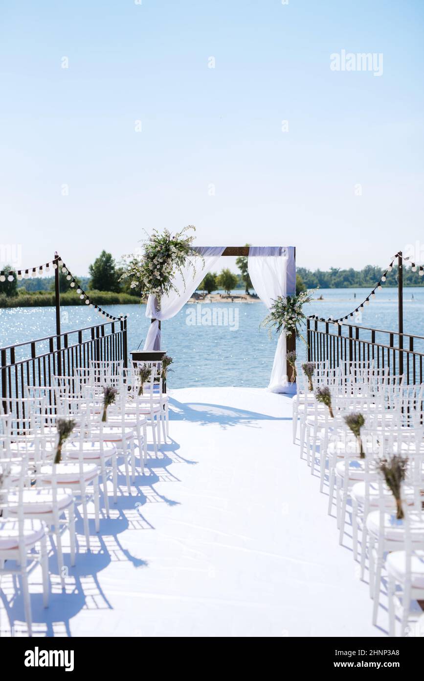 wedding ceremony area Stock Photo - Alamy