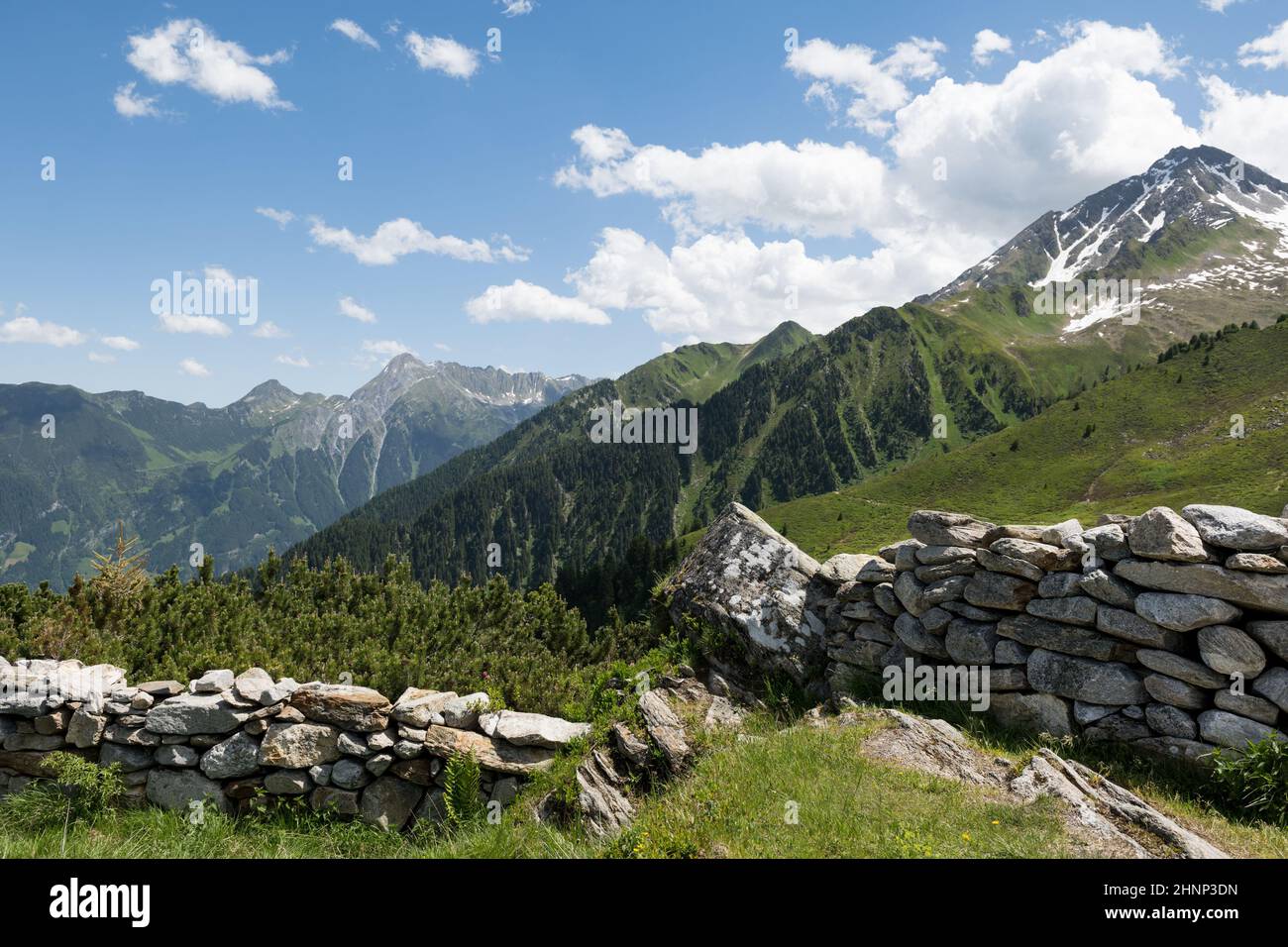hiking in the high mountains of Tirol Stock Photo - Alamy