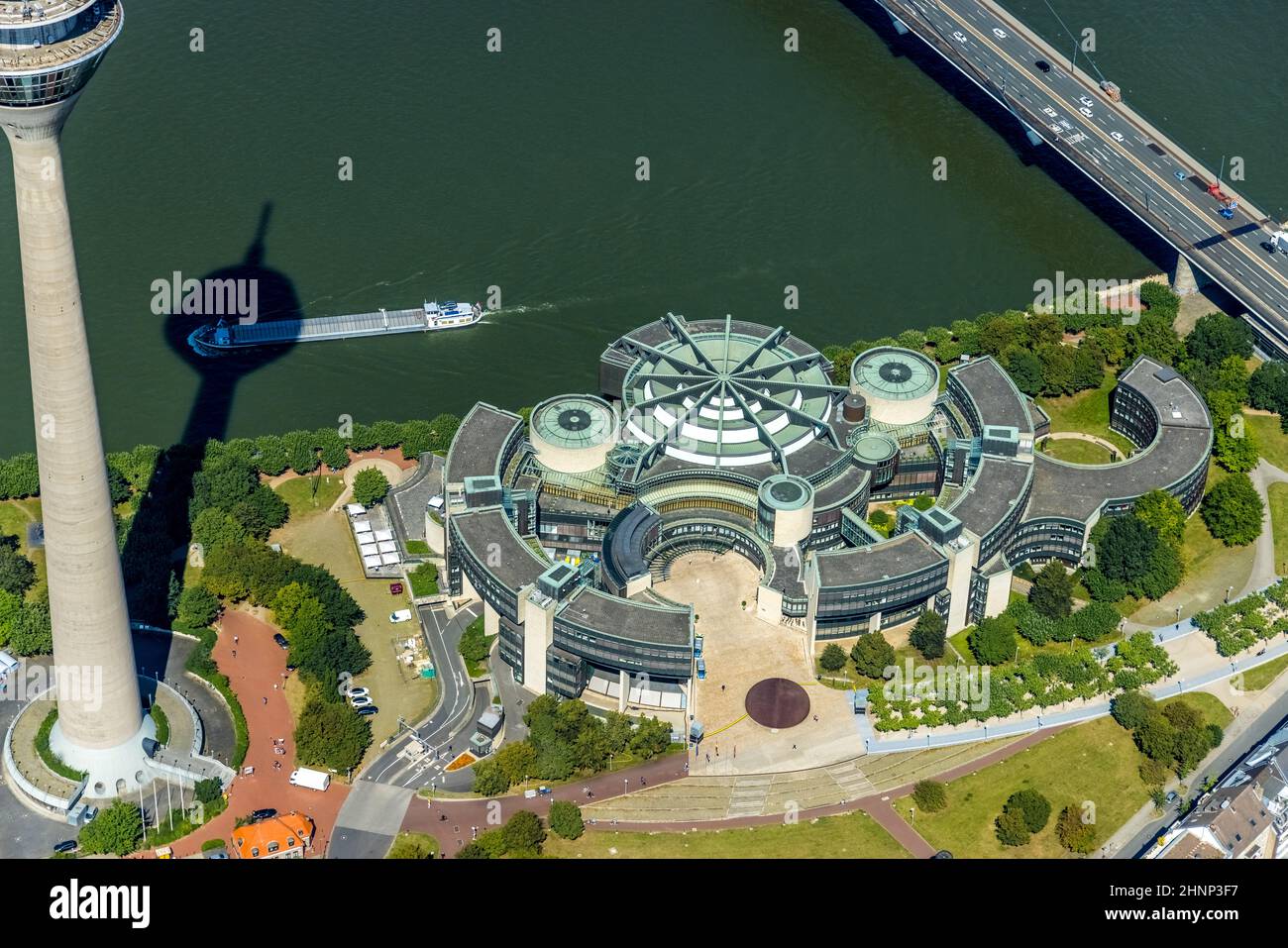 Luftbild rheinturm hi-res stock photography and images - Alamy