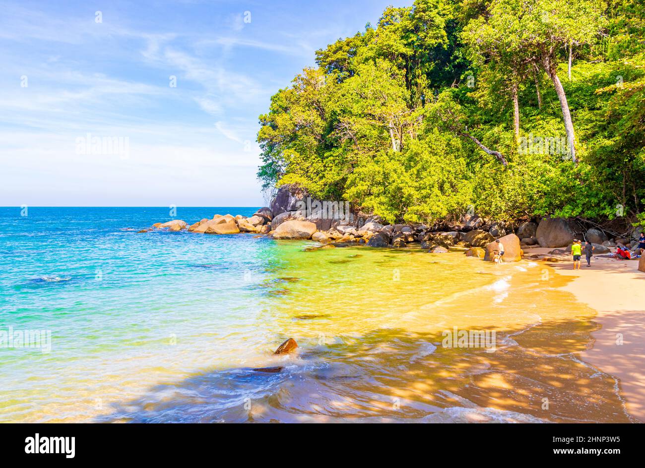 Small sandy beach Lamru Nationalpark Khao Lak Phang-nga Thailand Stock ...